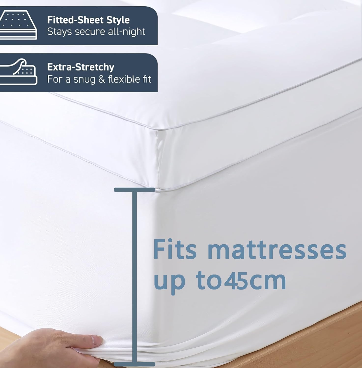 Luxurious Extra Thick 1000GSM Mattress Topper-King Single size - Wood ...