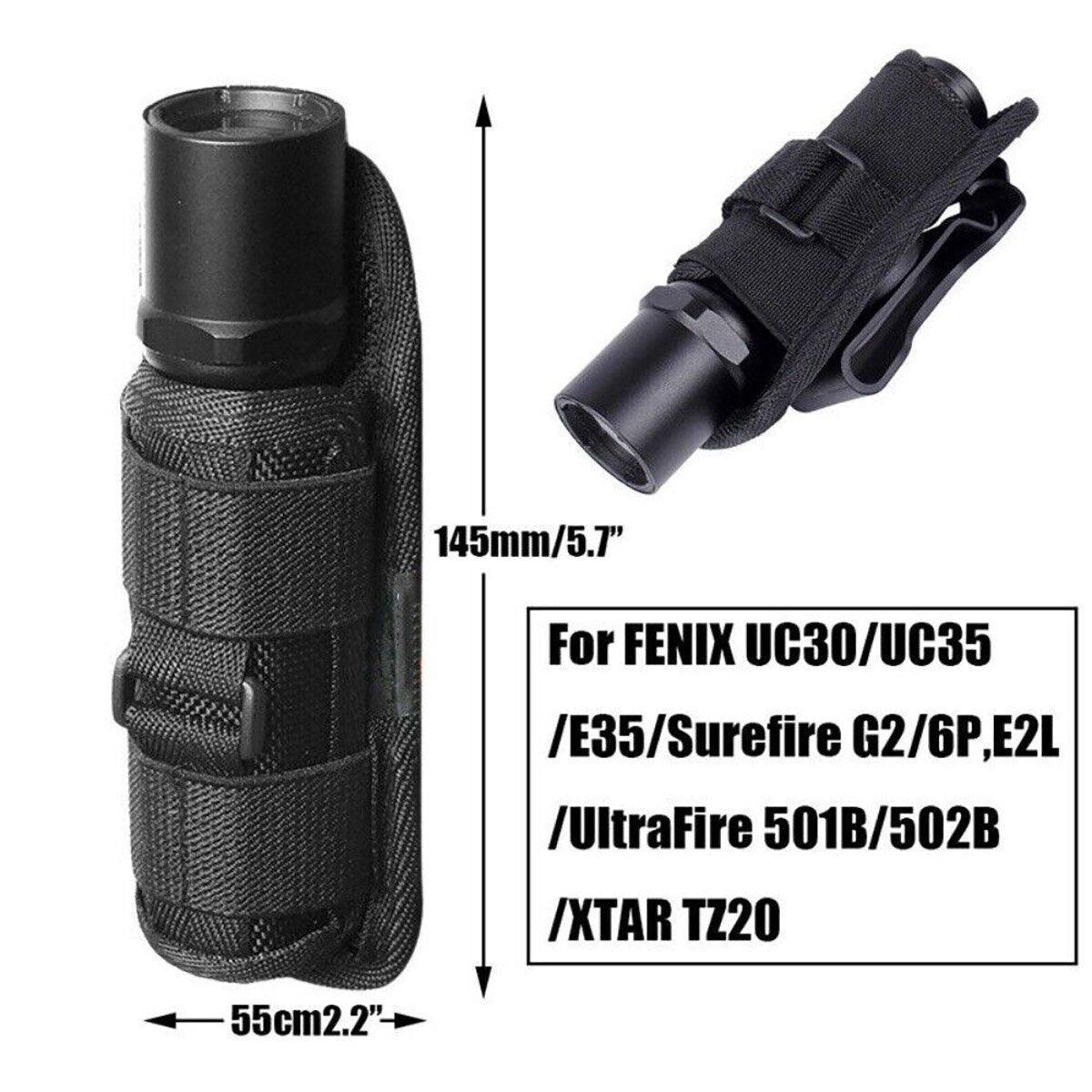 Portable Outdoor Military Flashlight Bag Pouch Tactical Case Holster ...